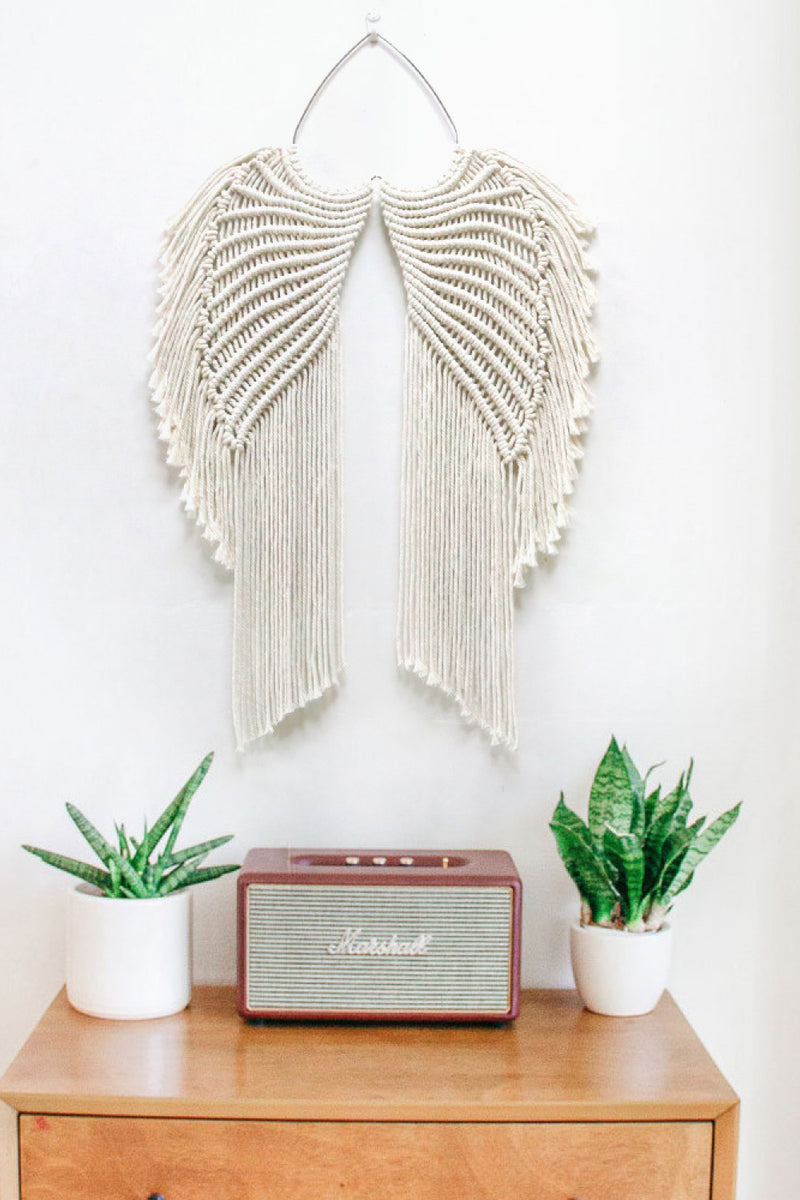 Macrame Angel Wings Wall Hanging – Au Courant Interiors